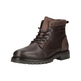 Schn&uuml;rstiefelette Bullboxer "Bullboxer Stiefelette Leder", Herren, Gr. 42, dunkelbraun, Leder, Schuhe Schn&uuml;rstiefelette