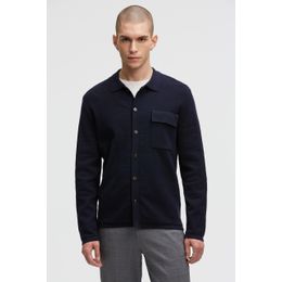 Langarmhemd CMPD, Herren, Gr. M, Normalgrößen, true navy, Material: 100% Baumwolle, unifarben, regular fit normal, 1-Knopf-Manschette, Hemden, aus Baumwolle