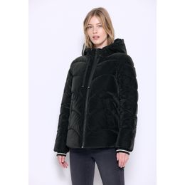 Steppjacke STREET ONE STUDIO, Damen, Gr. 34, schwarz, Stoff, Obermaterial: 100% Nylon; Futter: 100% Polyester; Füllung: 100% Polyester, unifarben, normal normal, ohne Ausschnitt, angesetztes Bündchen, Jacken, in Unifarbe