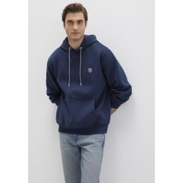 Kapuzenpullover Mavi "HOODIE", Herren, Gr. M, blau (schwarz iris), Stoff, 58% Baumwolle, 42% Polyester, bedruckt, normal normal, ohne Ausschnitt, normaler Saum, Pullover Kapuzenpullover, Logo Hoodie