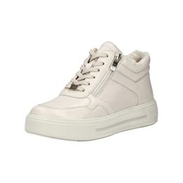 Schn&uuml;rstiefelette Caprice "Caprice Stiefelette Leder", Damen, Gr. 36, wei&szlig;, Leder, Schuhe Schn&uuml;rstiefelette