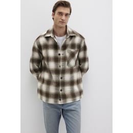 Langarmhemd Mavi "CHECK SHIRT", Herren, Gr. XL, US-Größen, thyme check, 86% Acryl, 7% Baumwolle, 6% Polyester, 1% Wolle, kariert, loose fit normal, eng normaler Saum, Hemden, Karo Hemd