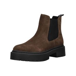 Stiefelette Steve Madden "Steve Madden Stiefelette Veloursleder/Textil", Damen, Gr. 38, dunkelbraun, Textil, Veloursleder, Schuhe Stiefelette