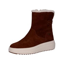 Stiefelette Caprice "Caprice Stiefelette Veloursleder", Damen, Gr. 39, cognac, Veloursleder, Schuhe