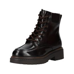 Schn&uuml;rstiefelette Bagatt "Bagatt Stiefelette Lederimitat", Damen, Gr. 39, dunkelbraun, Lederimitat, Schuhe Schn&uuml;rstiefelette