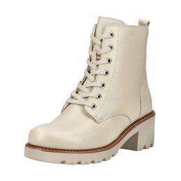 Schn&uuml;rstiefelette Caprice "Caprice Stiefelette Leder", Damen, Gr. 40, wei&szlig;, Leder, Schuhe Schn&uuml;rstiefelette