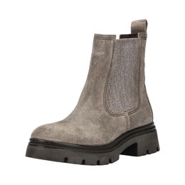 Stiefelette Gabor "Gabor Stiefelette Veloursleder/Textil", Damen, Gr. 39, grau, Textil, Veloursleder, Schuhe Stiefelette