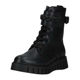 Schnürstiefelette Bagatt "Bagatt Stiefelette Lederimitat", Damen, Gr. 41, schwarz, Lederimitat, Schuhe