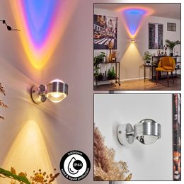 hofstein Indore Wandleuchte LED Aluminium, 2-flammig