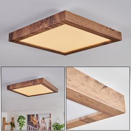 hofstein Bealeton Deckenleuchte LED Braun, Holzoptik, 1-flammig
