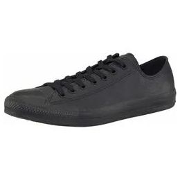 Sneaker Converse "Chuck Taylor Basic Leather Ox Monocrome", Gr. 39,5, schwarz, Leder, Sportlich, Schuhe Skaterschuh Canvassneaker Sneaker low