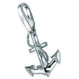 Charm Anker "Anker mit Seil, Silber 925", silber, Giorgio Martello MILANO, Charms, Damen, Silber 925 (Sterlingsilber)