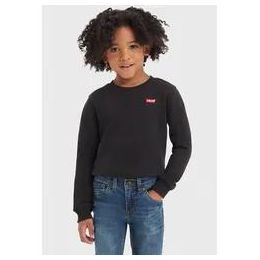Levi's Sweatshirt LEVI'S KIDS "LOGO CREWNECK SWEATSHIRT", Jungen, Gr. 3 (98), schwarz (meteorite), Sweatware, Obermaterial: 60% Baumwolle, 40% Polyester, unifarben, Casual, Basic normal, Rundhals, Rippbündchen, Sweatshirts, mit Logo Stickerei for BOYS