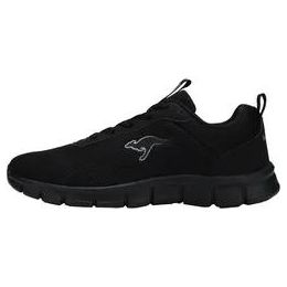 Sneaker Kangaroos "K-RF ALEA", Gr. 42, schwarz (jet schwarz, mono), Synthetik, Textil, Schuhe