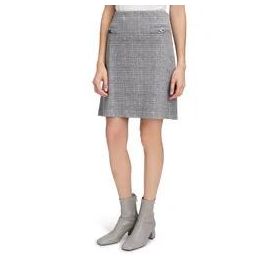Minirock Betty Barclay "Betty Barclay Damen Karo-Rock mit Reißverschluss", Damen, Gr. 44, grau (grau, beige), Jersey, Obermaterial: 50% Baumwolle, 48% Polyester, 2% Elasthan., feminin, ausgestellt kurz, Röcke