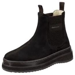 Stiefelette Gant "Gant Stiefelette Veloursleder/Textil", Damen, Gr. 37, braun (dunkelbraun), Veloursleder, Textil, casual, Schuhe