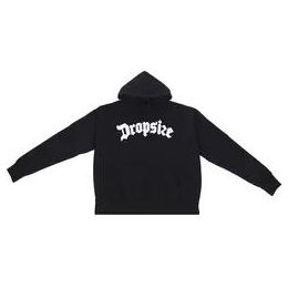 Kapuzensweatshirt DROPSIZE "Dropsize HEAVY OVERSIZE FROTTEE EMBO V2 HOODIE", Herren, Gr. M, schwarz, 70% Baumwolle, 30% Polyester, bedruckt, Sweatshirts