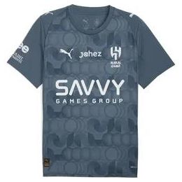 Trainingsshirt Puma "Al-Hilal SFC 25/26 Ausweichtrikot Herren", Herren, Gr. S, gray skies silber mist, Obermaterial: 100% Polyester; Rippe: 100% Polyester, bedruckt, regular fit, Kurzarm, Shirts