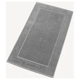 Badematte Christy "Supreme", silber, H:7mm, Baumwolle, Badematten, Premium Badematte in Luxusqualität 1000g/m2, 50 x 90, 2er Set