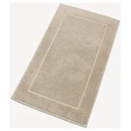Badematte Christy "Supreme", grau (stone), H:7mm, Baumwolle, Badematten, Premium Badematte in Luxusqualität 1000g/m2, 50 x 90, 2er Set