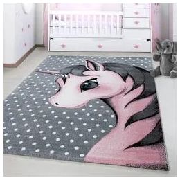 Kinderteppich Ayyildiz TEPPICHE "Kids 590", pink, B:200cm H:12mm L:290cm, Kunstfaser, Teppiche, auch in rund, Einhorn Motiv, Kurzflor