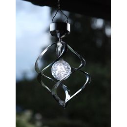 STAR TRADING LED-Solar-Windspiel "Windmill" in Silber - (H)35 cm - 10% | Aussenbeleuchtung