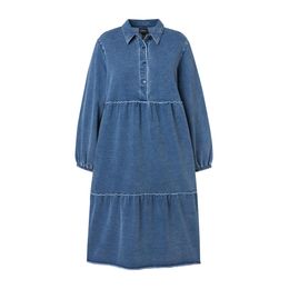 Ulla Popken Kleid Damen Gr&ouml;&szlig;e 66/68 blue denim Winterkleid