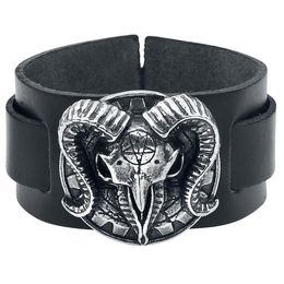 Alchemy Gothic Gears Of Aiwass Lederarmband schwarz A102