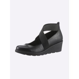 Heine Witt Damen Keilpumps, schwarz, Größe 41