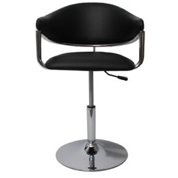 Einzelstück | Barhocker HWC-L51, Barstuhl Tresenhocker Lounge Stuhl, Kunstleder ~ schwarz