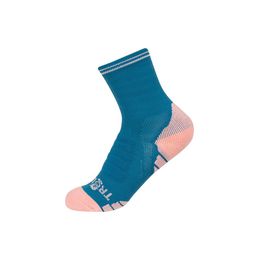 Trollkids Trekkingsocken in Blau/ Rosa - 63% | Größe 31-34 | Kinder-outdoor-waesche