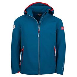 Trollkids Softshelljacke "Kvalvika" in Blau - 43% | Gr&ouml;&szlig;e 128 | Kinder-outdoor-jacken