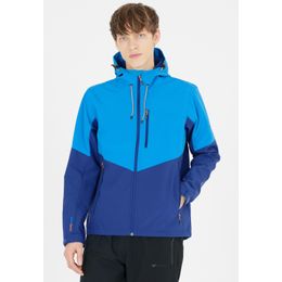Softshelljacke WHISTLER "RODNEY", Herren, Gr. 4XL, blau (hellblau), 100% Polyester, mehrfarbig, unifarben, normal, ohne Ausschnitt, Jacken Softshelljacke, mit wind- und wasserdichter Membran