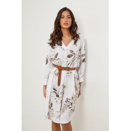 Le Monde du Lin Leinen-Kleid in Weiß - 74% | Größe 36/38 | Damen-kleider