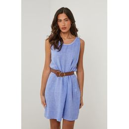 Le Monde du Lin Leinen-Kleid in Kobaltblau - 71% | Größe 36/38 | Damen-kleider