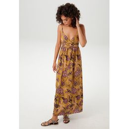 Aniston Kleid in Camel/ Bordeaux - 67% | Größe 40 | Damen-kleider