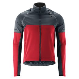 Gonso Zipp-Off-Softshelljacke in Rot/ Anthrazit - 55% | Größe M | Herren-outdoorjacken