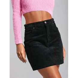 MONKI Cordrock in Schwarz - 60% | Größe 34 | Damenroecke