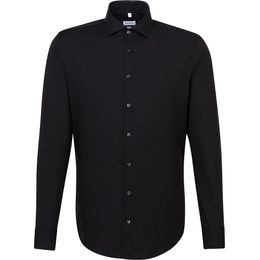 Seidensticker Hemd - Slim fit - in Schwarz - 57% | Größe 44 | Herren-plussize