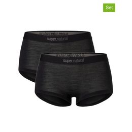 super.natural 2er-Set: Funktionspantys in Schwarz - 45% | Größe M | Damen-sportunterwaesche