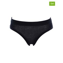 COTONELLA 4er-Set: Slips in Schwarz - 53% | Größe M | Damen-unterteile