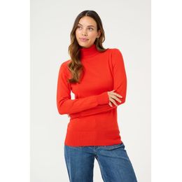 Kaffe Rollkragenpullover "Astrid" in Rot - 49% | Gr&ouml;&szlig;e XL | Damen-pullover-cardigans