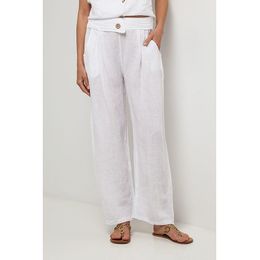 Lin Passion Leinen-Hose in Weiß - 79% | Größe 36/38 | Damenhosen
