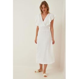 Happiness Istanbul Kleid in Weiß - 68% | Größe 38 | Damen-kleider