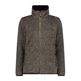 CMP Fleecejacke in Hellbraun/ Schwarz - 58% | Größe 40 | Damenjacken