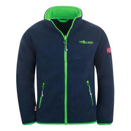 Trollkids Fleecejacke "Oppdal XT" in Dunkelblau - 11% | Größe 140 | Kids-fleecejacken-fleecepullover