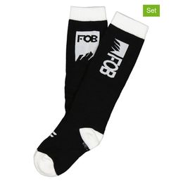 4F 2er-Set: Ski-/Snowboardsocken in Schwarz/ Wei&szlig; - 60% | Gr&ouml;&szlig;e 35-38 | Damen-outdoor-ausruestung