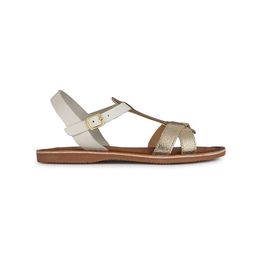 Geox Leder-Sandalen "Eolie" in Weiß/ Gold - 74% | Größe 36 | Kindersandalen