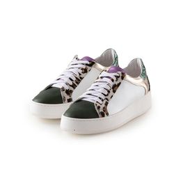 Anna Morellini Leder-Sneakers "Milavia" in Weiß/ Schwarz - 78% | Größe 41 | Damen-sneakers