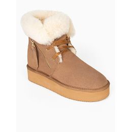 Gooce Leder-Winterboots "Agarita" in Hellbraun - 54% | Größe 38 | Damen-stiefel